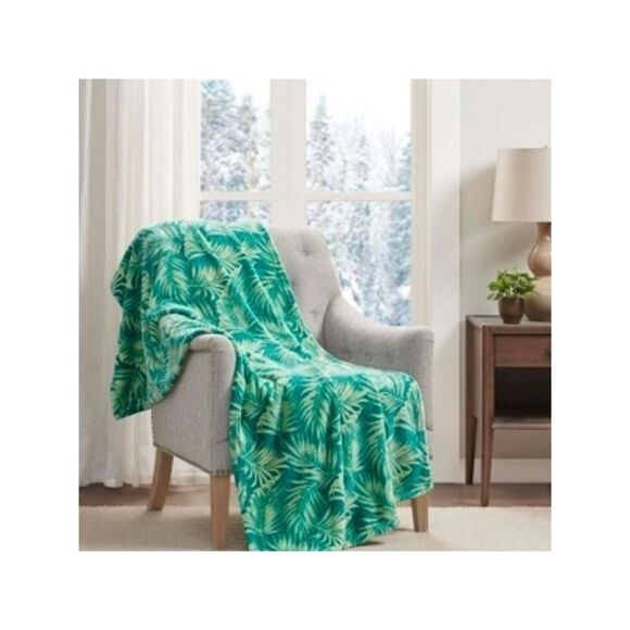 Charter Club | Bedding | Charter Club Green Palm Print 5 X 70 Throw ...